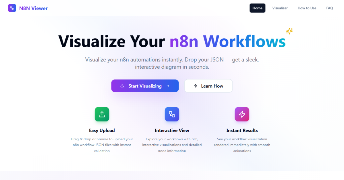 N8N Viewer - Visualize Your n8n Workflows